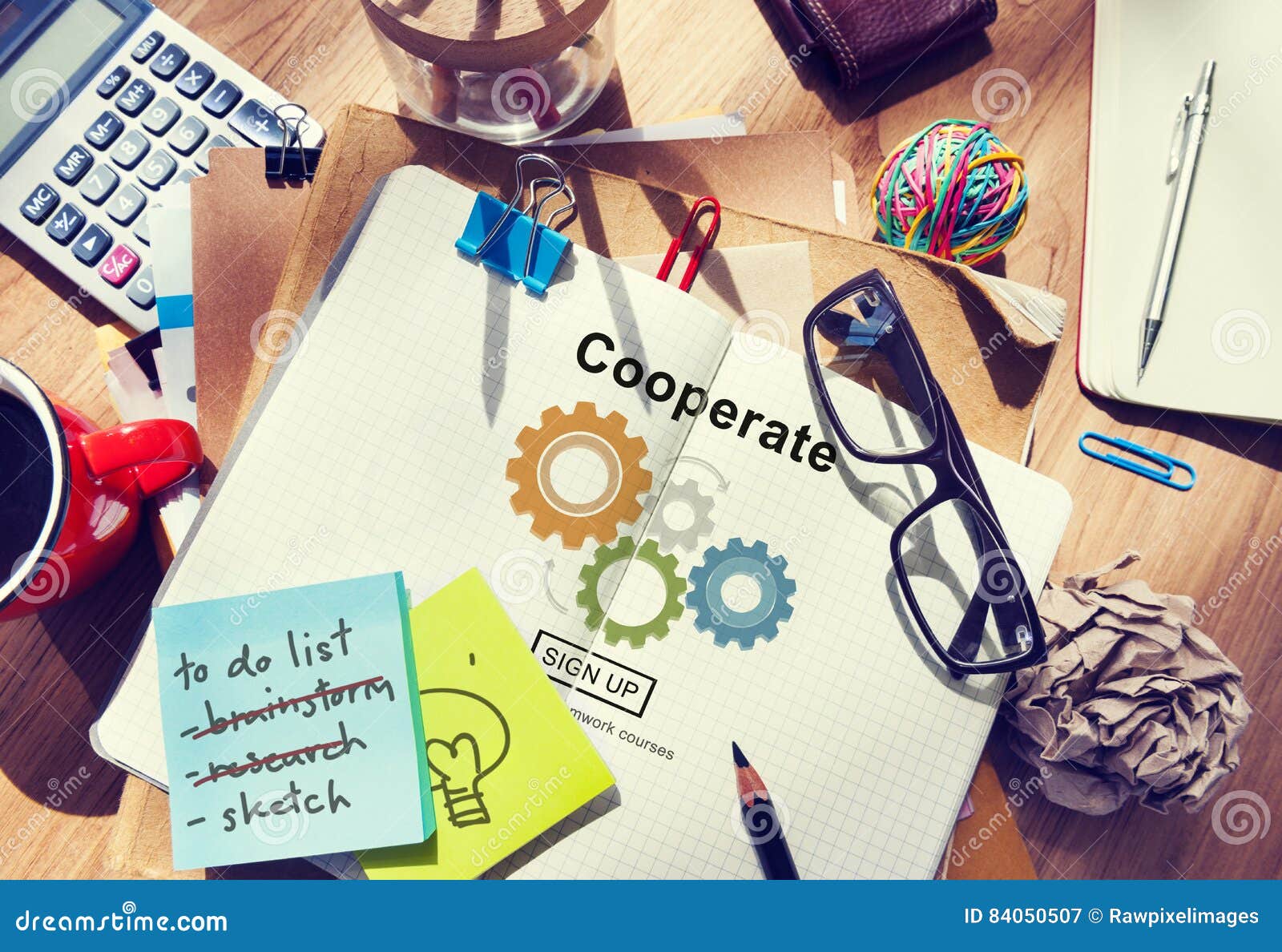 Cooperate Collaboration Team Cog Technology Concept Stock Image - Image ...