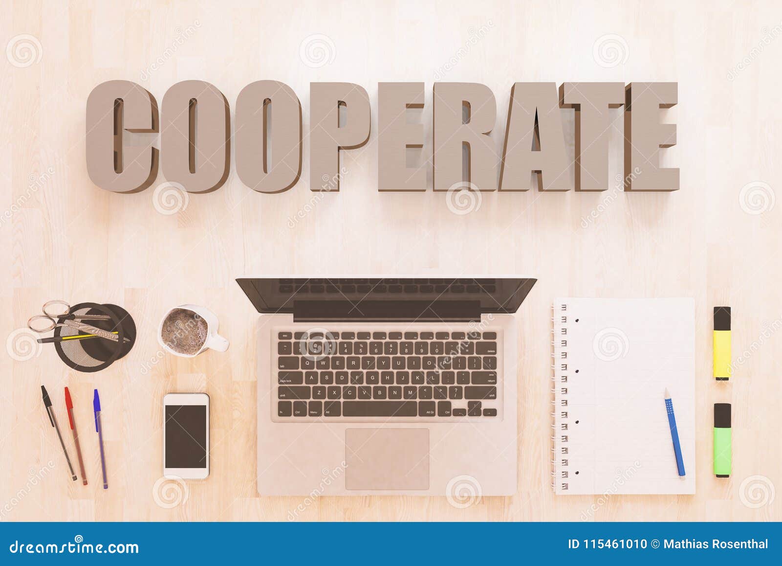 Cooperate stock illustration. Illustration of agreement - 115461010