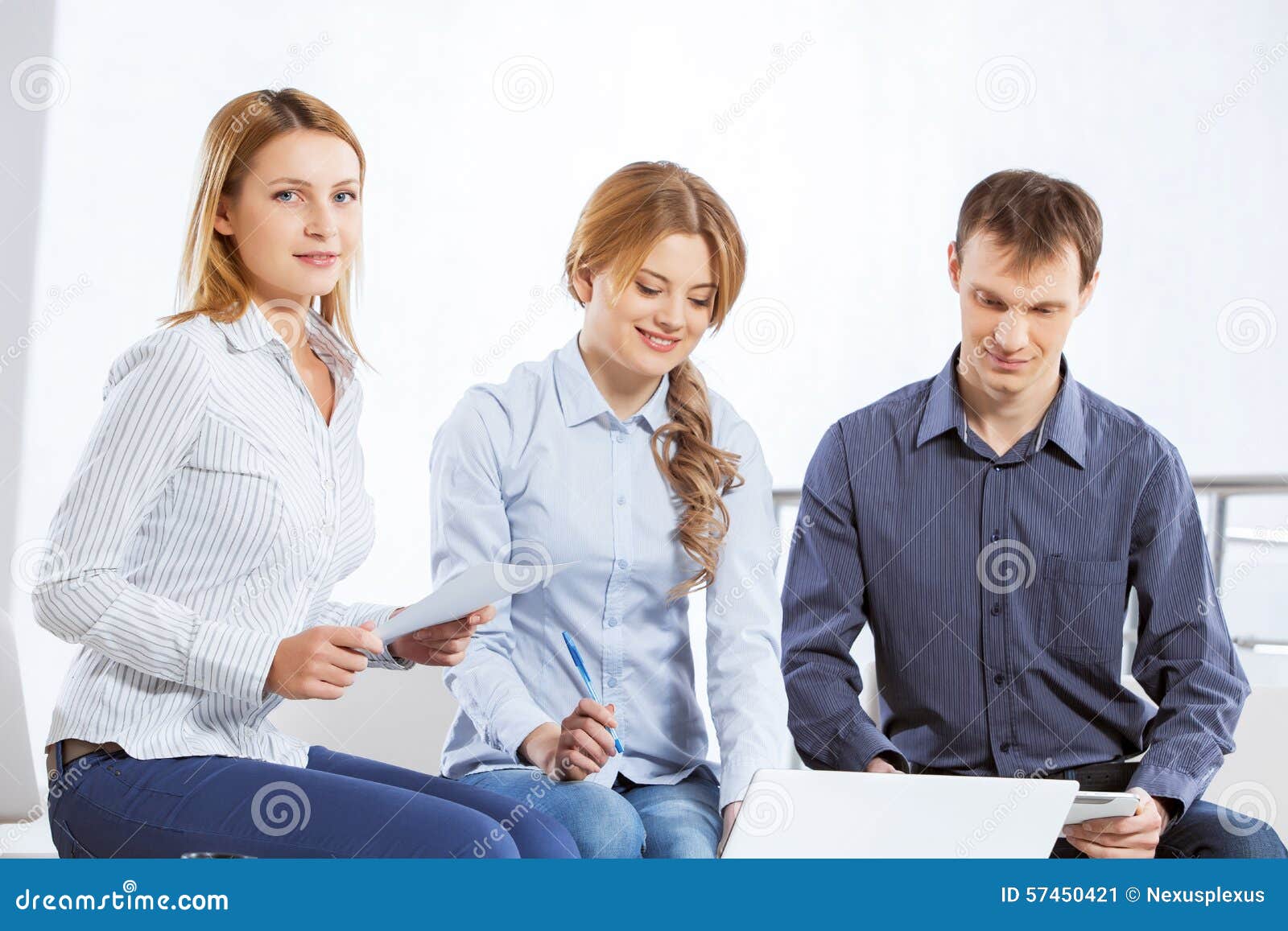 Cooperate for Productive Work Stock Image - Image of people, confident ...