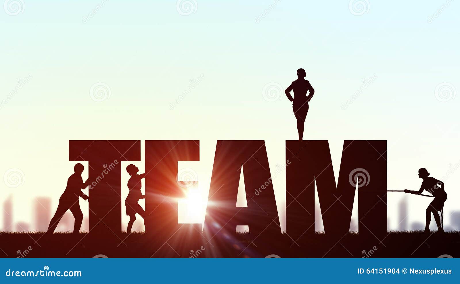 Cooperate for Successful Work Stock Illustration - Illustration of ...