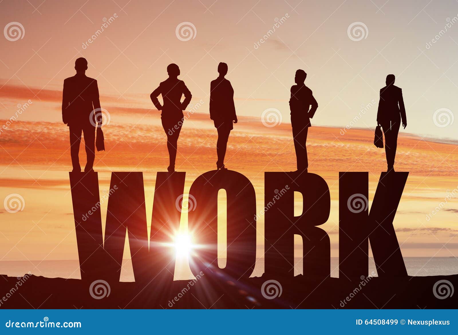 Cooperate for Successful Work Stock Image - Image of idea, together ...