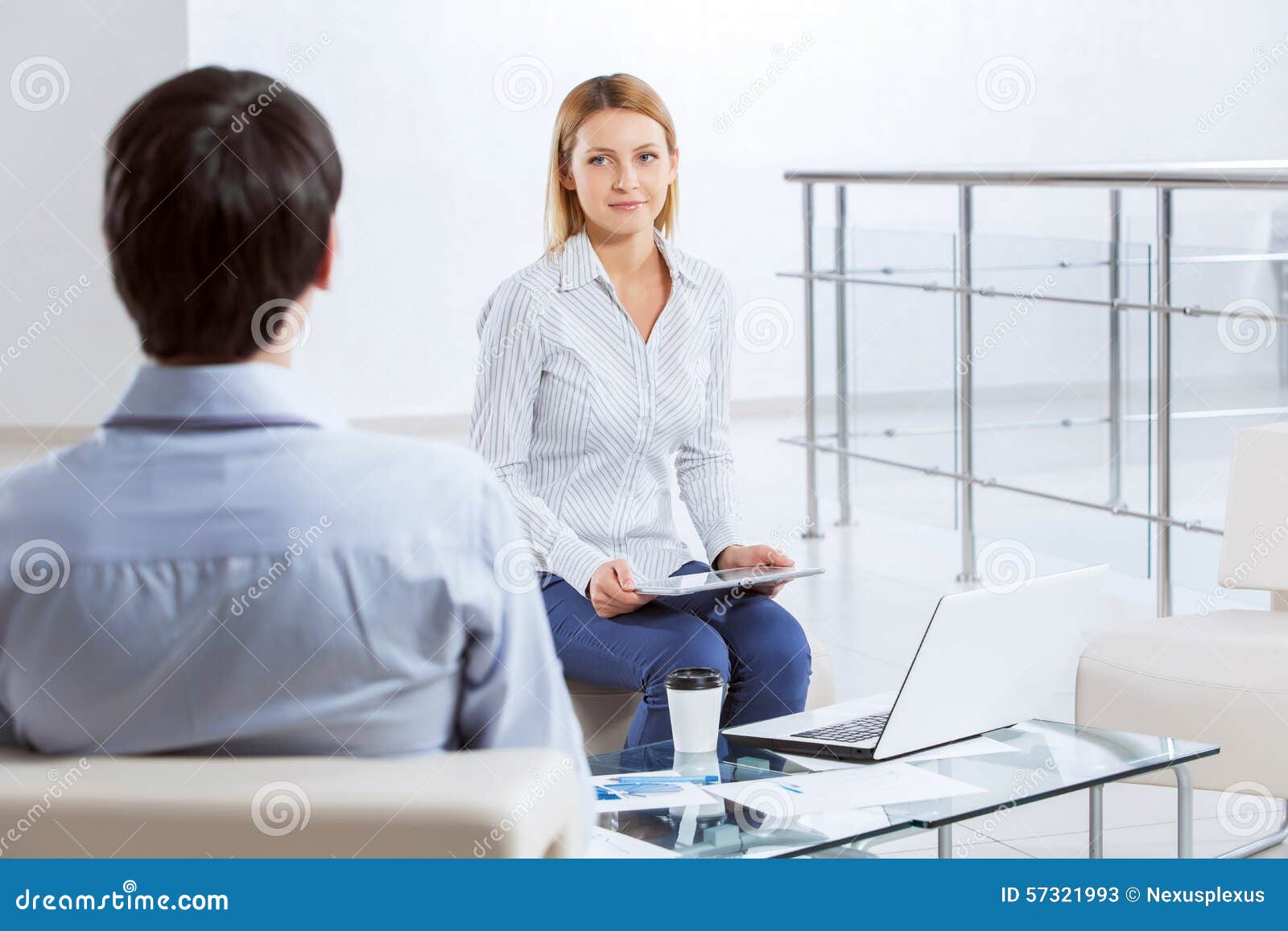 Cooperate for work stock image. Image of help, discuss - 57321993