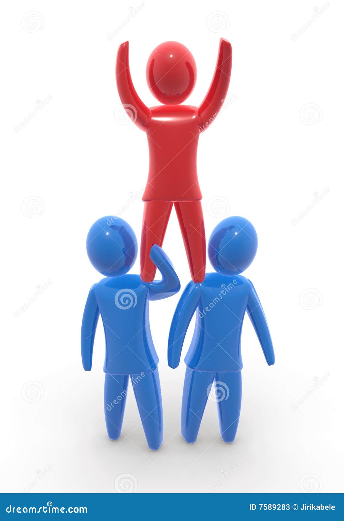 Cooperation stock illustration. Illustration of hierarchy - 7589283