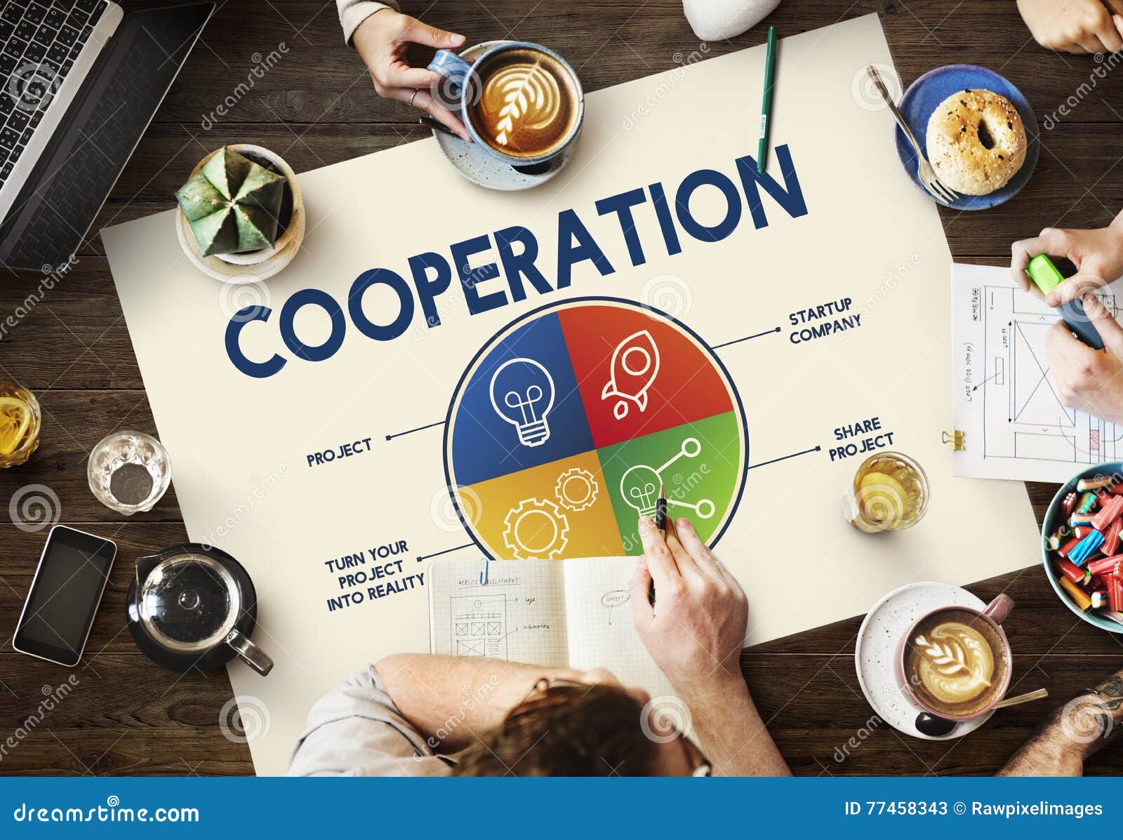 Unity And Teamwork Concept. Teamwork Leads To Success Stock Photo ...