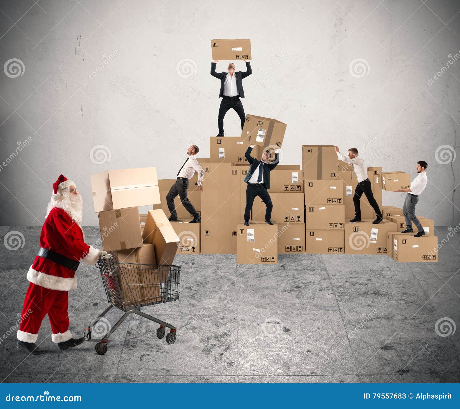 Cooperation for Christmas Gifts Stock Image - Image of challenge ...