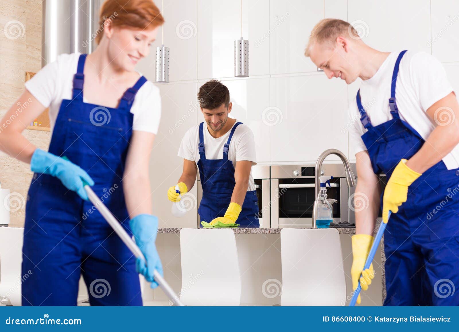 Cooperation in cleaning stock photo. Image of bucket - 86608400