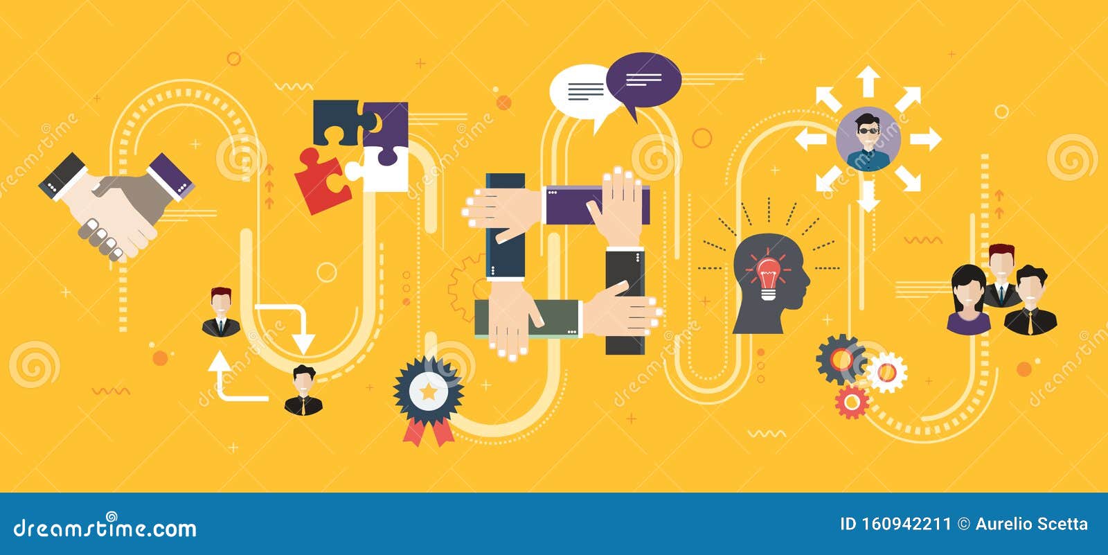 Cooperation and Collaboration.Teamwork Strategy in Business Stock ...