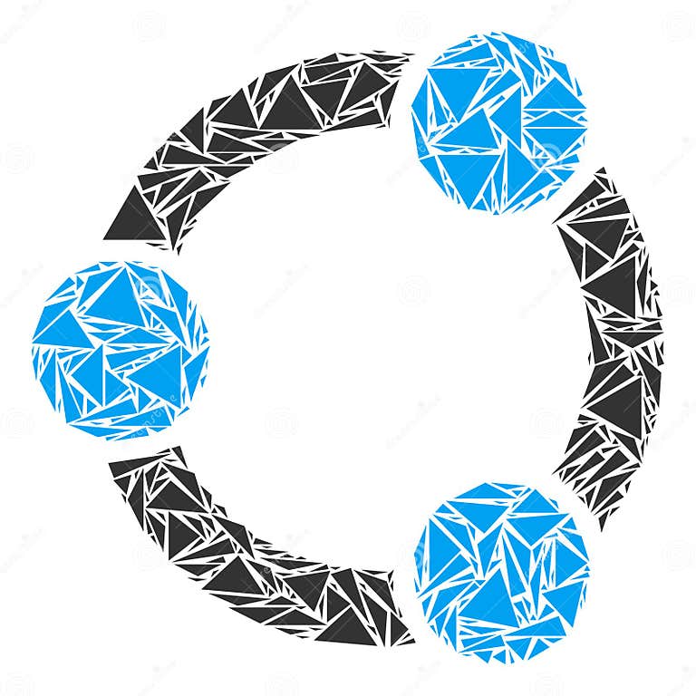 Cooperation Collage of Triangles Stock Vector - Illustration of ...