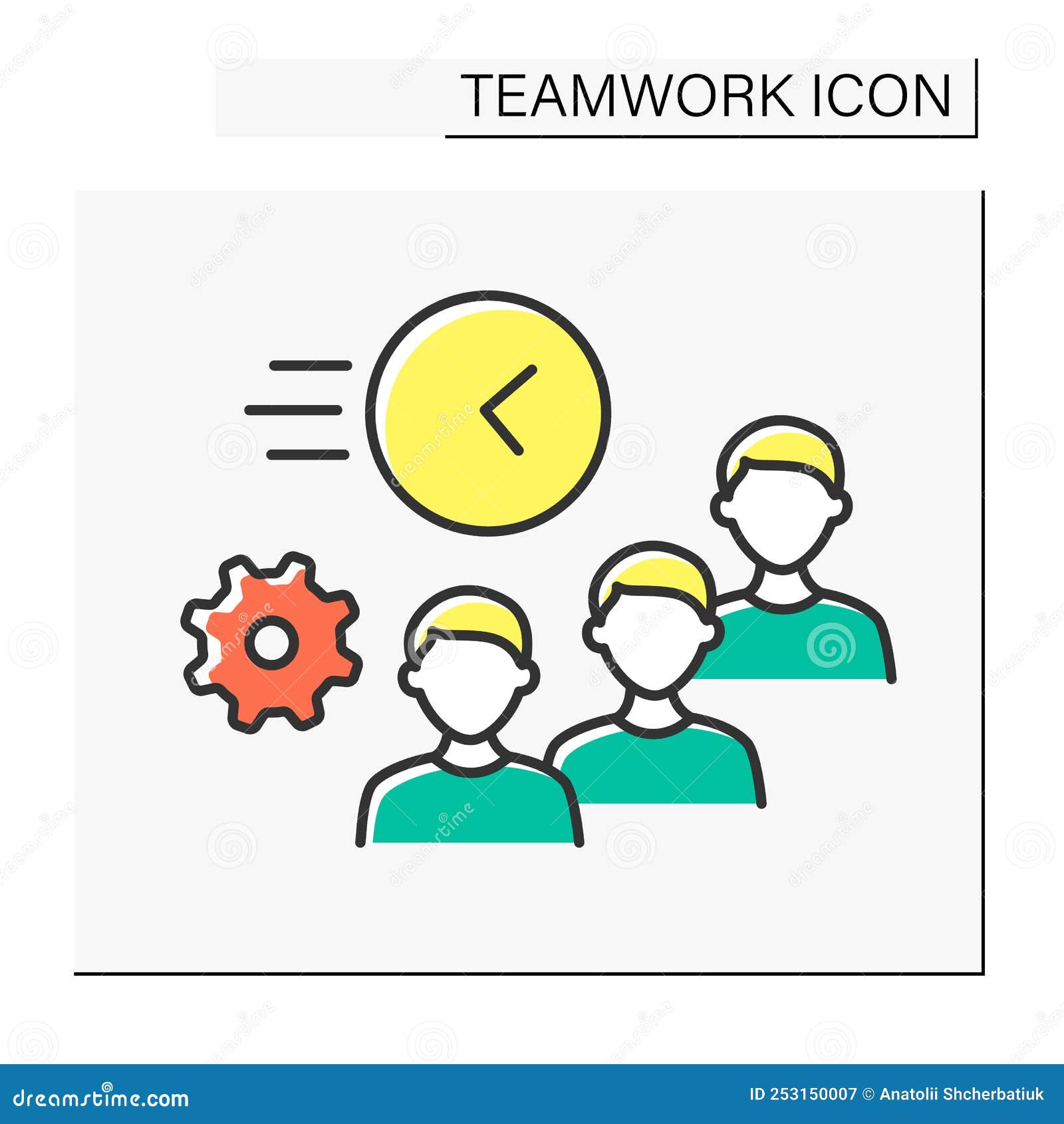 Cooperation color icon stock vector. Illustration of collaboration ...