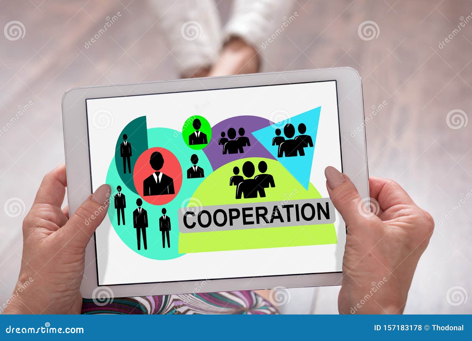 Cooperation Concept on a Tablet Stock Photo - Image of digital, concept ...