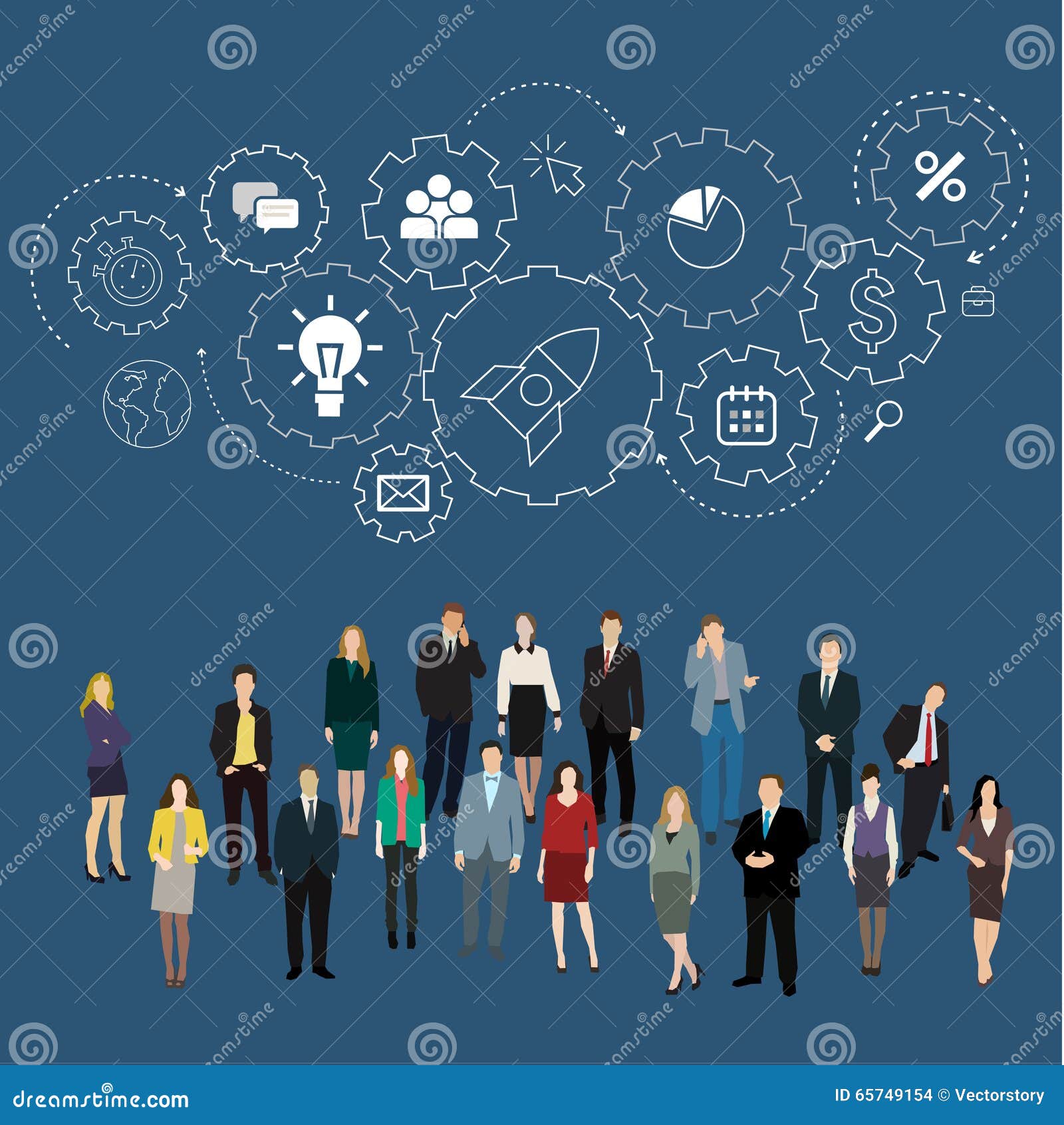 Cooperation concept stock vector. Illustration of solution - 65749154