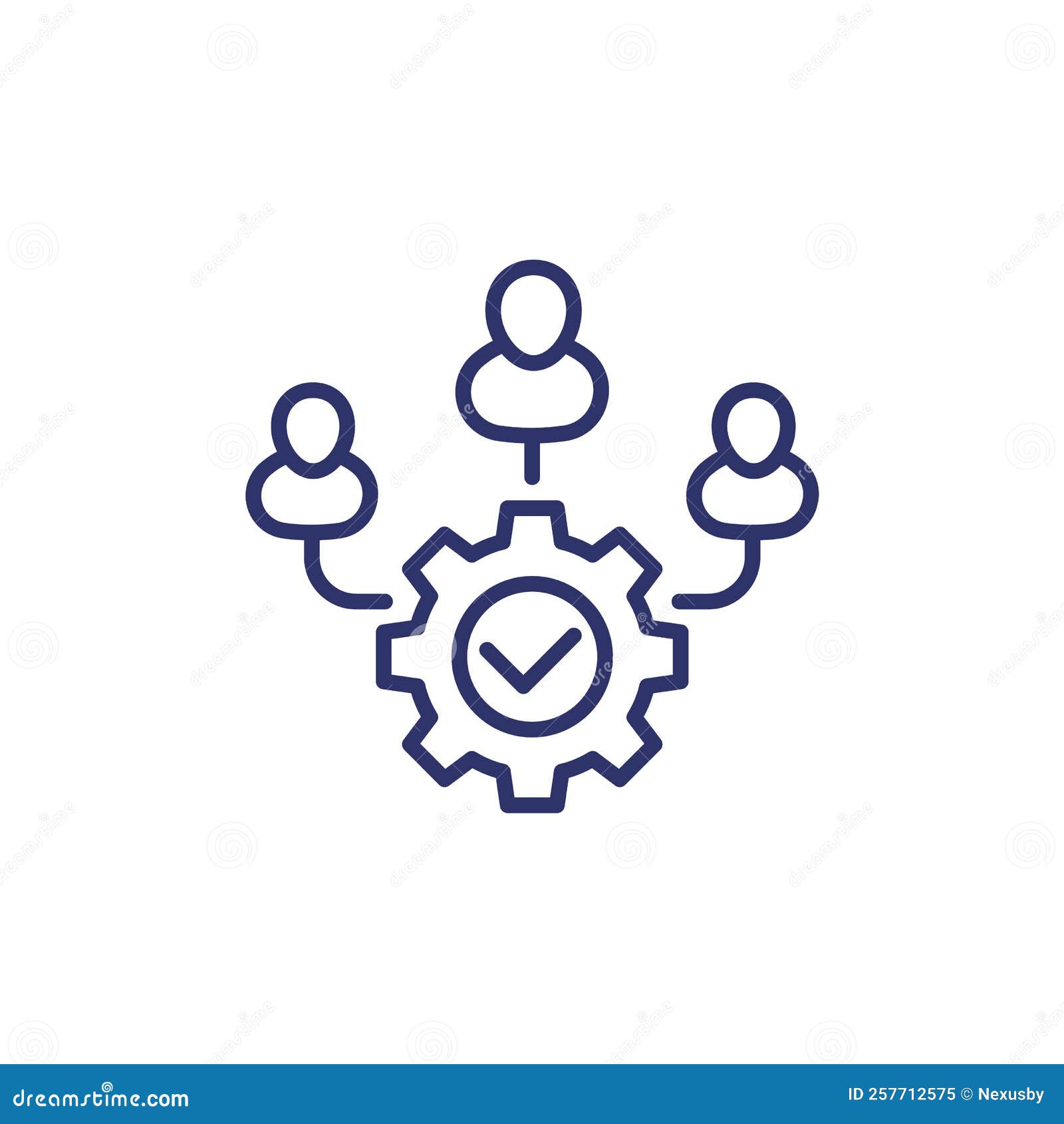 Cooperation, Coworking and Teamwork Icon on White Stock Vector ...