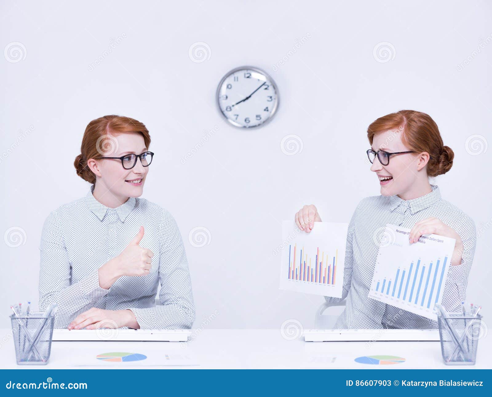 Cooperation of Female Workers Stock Image - Image of businesswoman ...