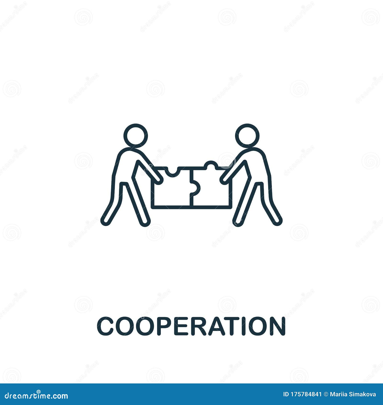 Cooperation Icon from Teamwork Collection. Simple Line Element ...