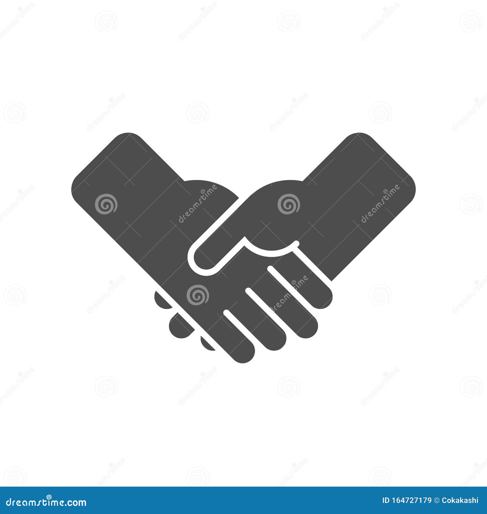 Cooperation Icon Vector. Shake Hands Symbol, Simple and Flat Design ...