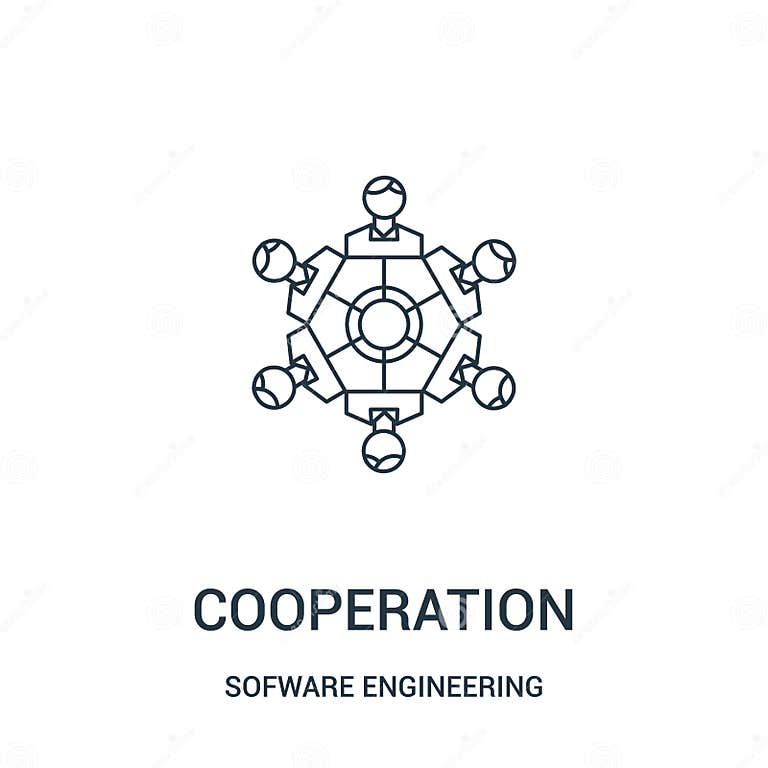 Cooperation Icon Vector from Sofware Engineering Video Gaming ...