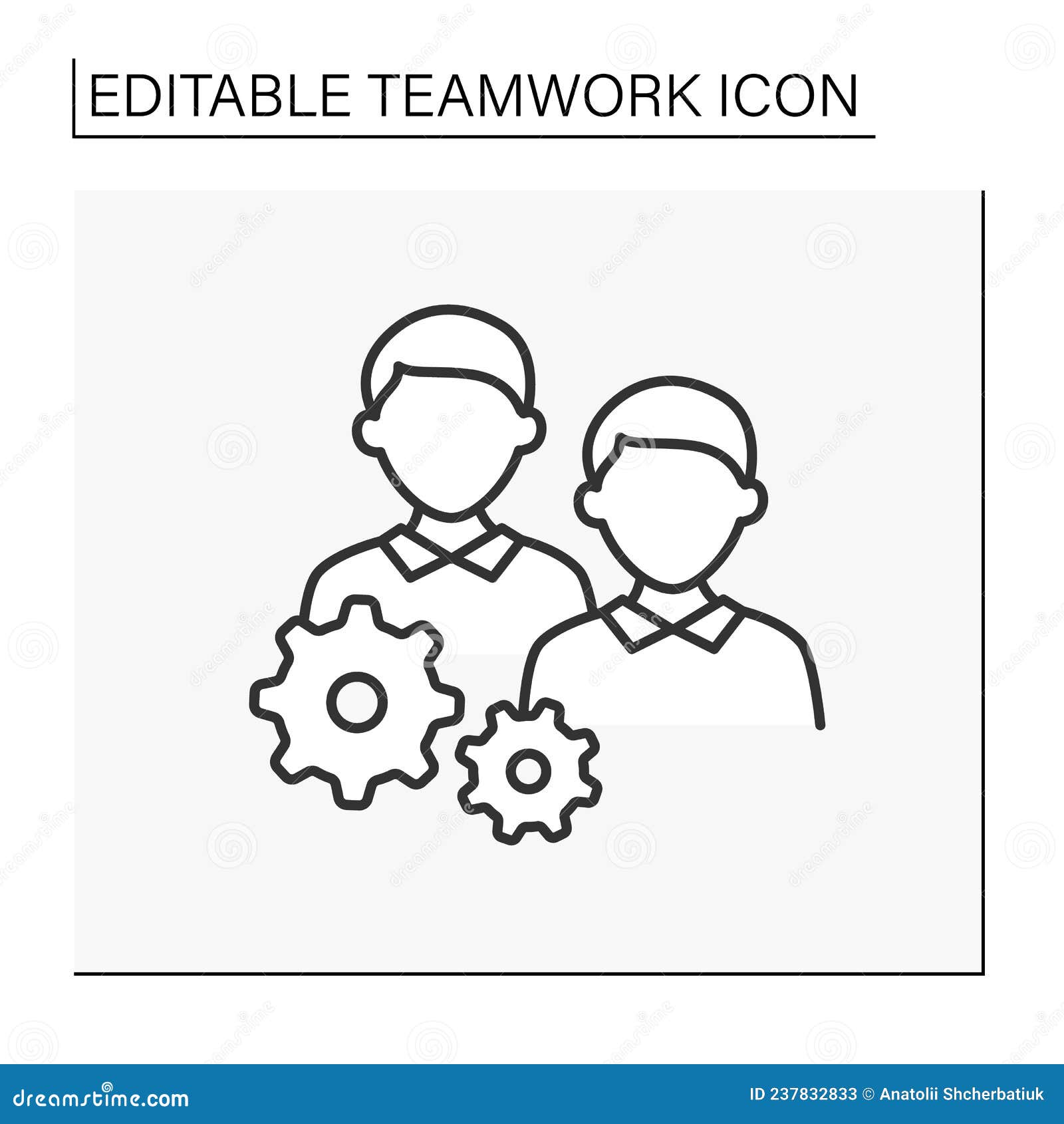 Cooperation line icon stock vector. Illustration of work - 237832833