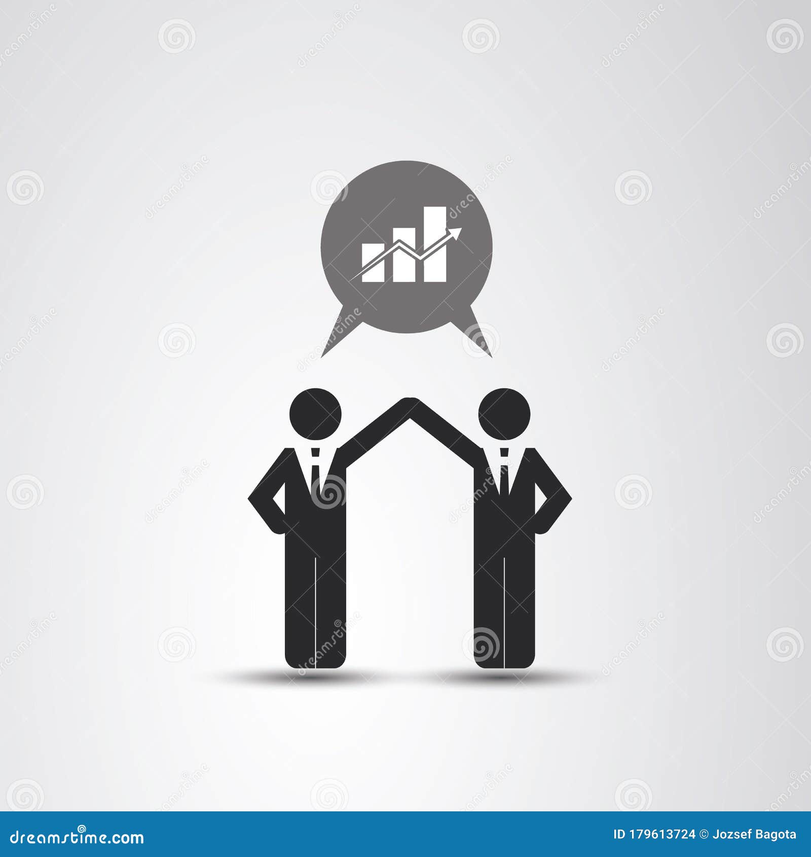 Cooperation - the Real Leader - Business Men Icon Stock Vector ...