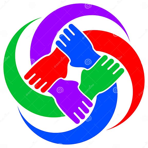 Cooperation symbol stock vector. Illustration of hands - 19661437