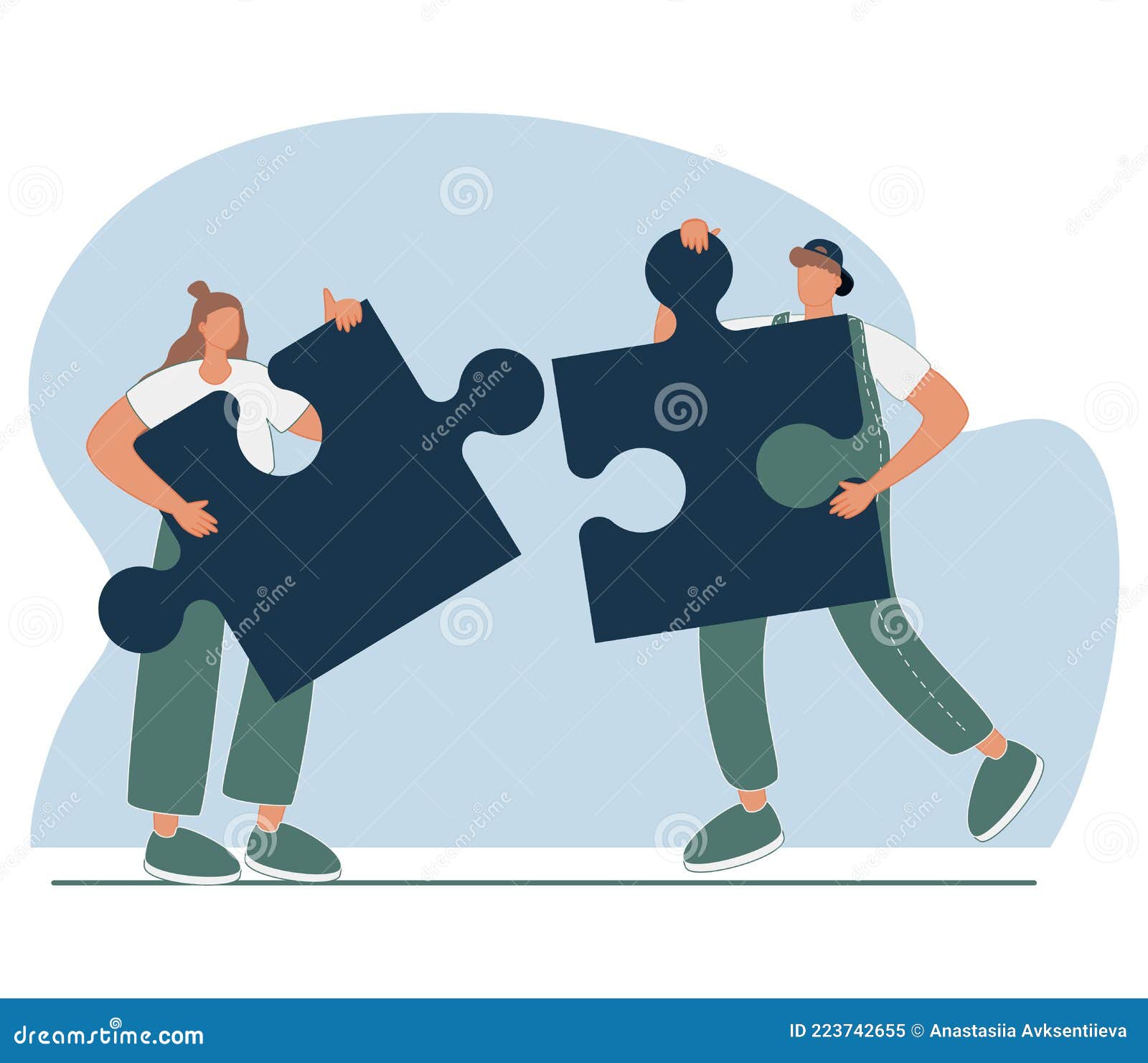 Cooperation and Teamwork Abstract Concept Vector Illustration ...