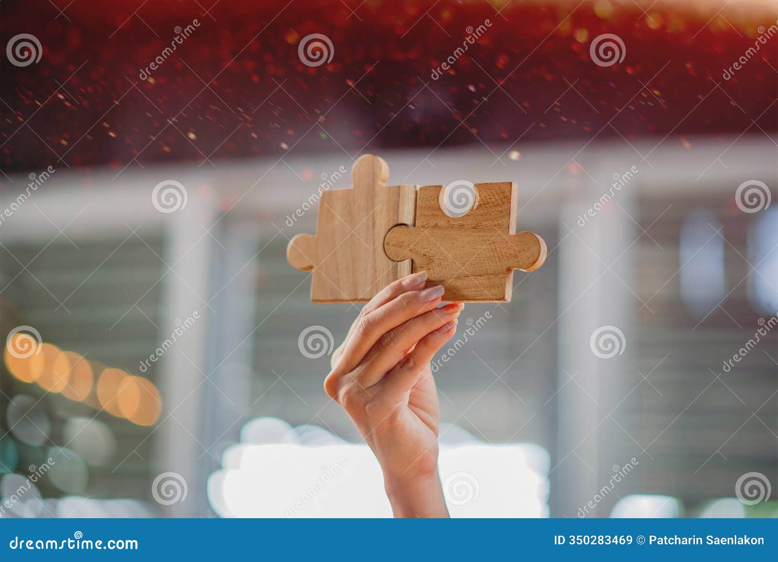 Cooperation and Teamwork, Connection, Wooden Materials and Creativity ...