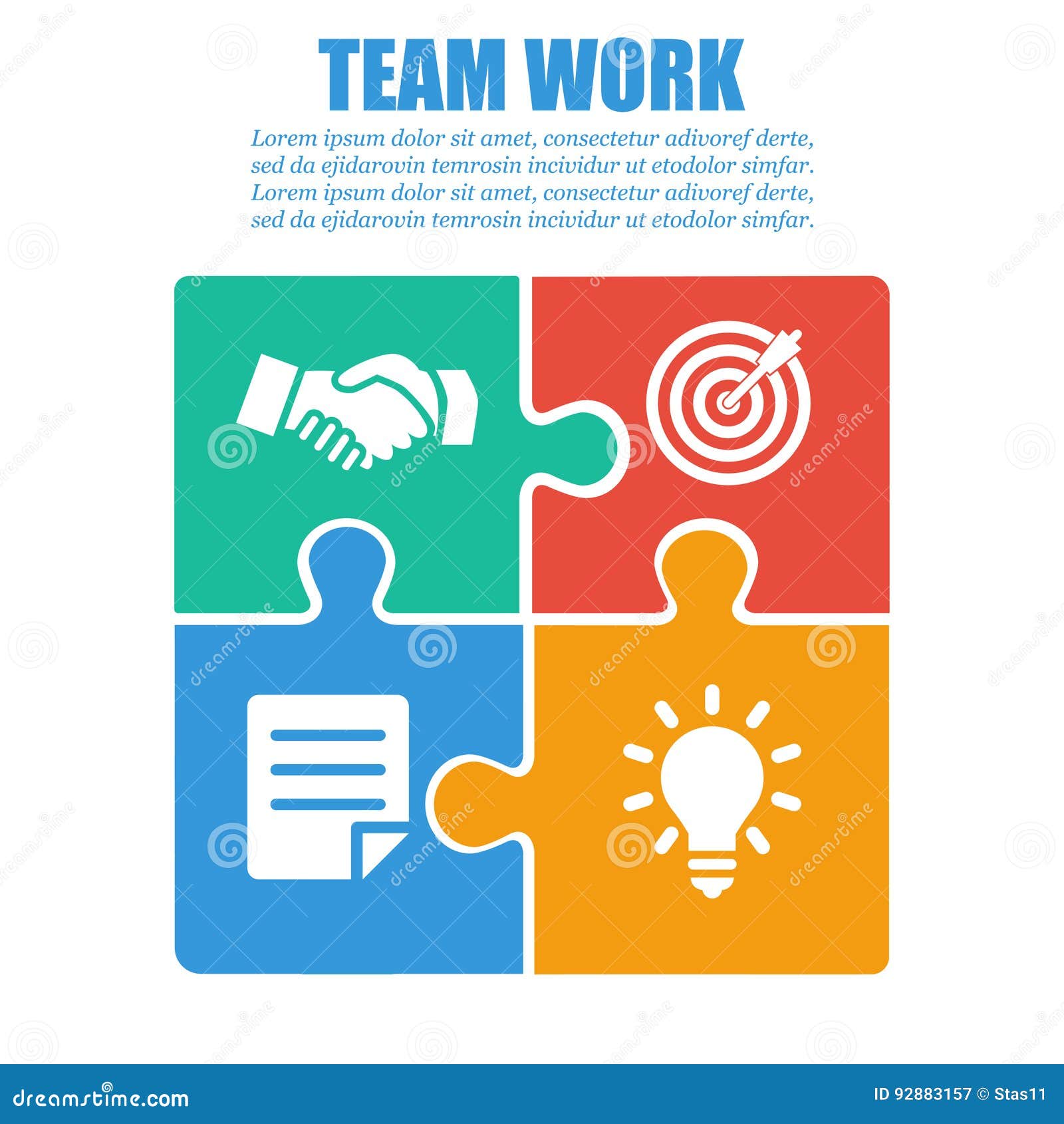 Cooperation, Teamwork. Successful Solution Puzzle. Symbol of ...