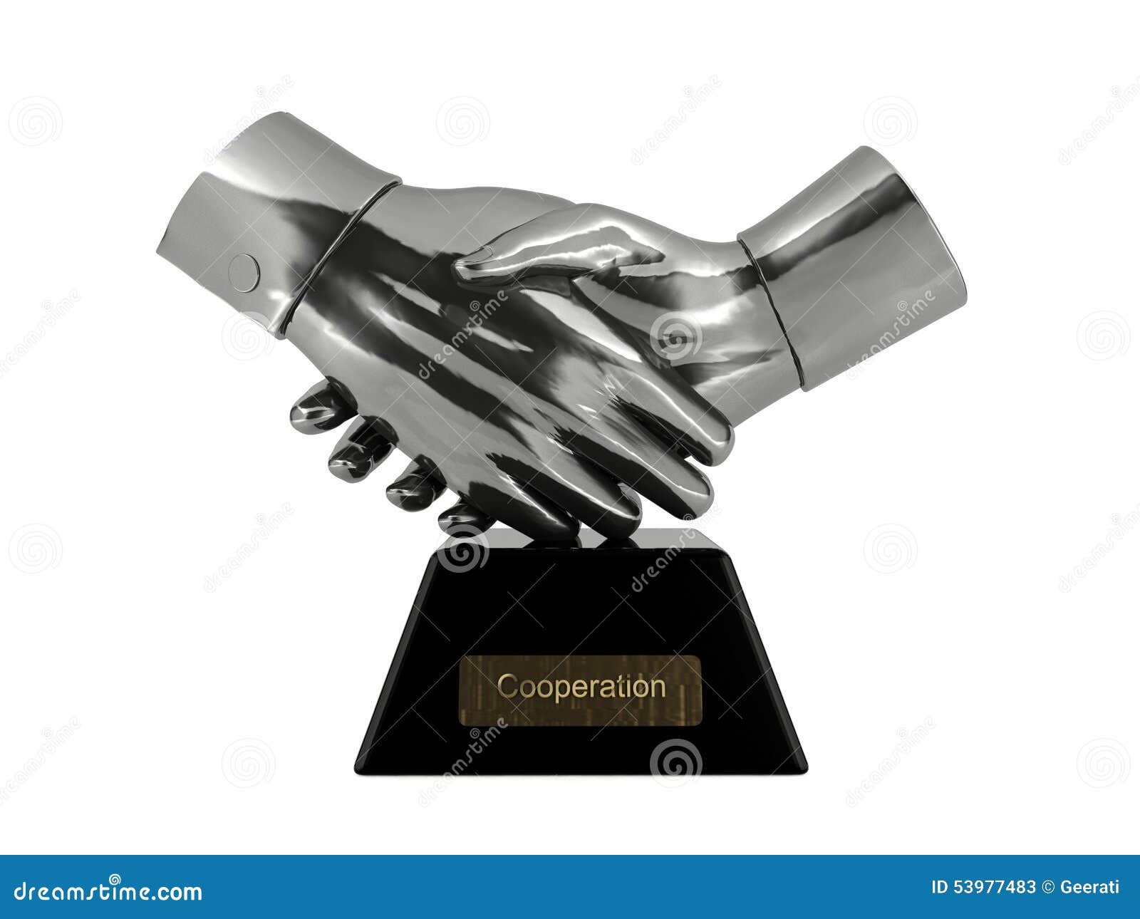 Cooperation Trophy Isolated on White Background Stock Image - Image of ...