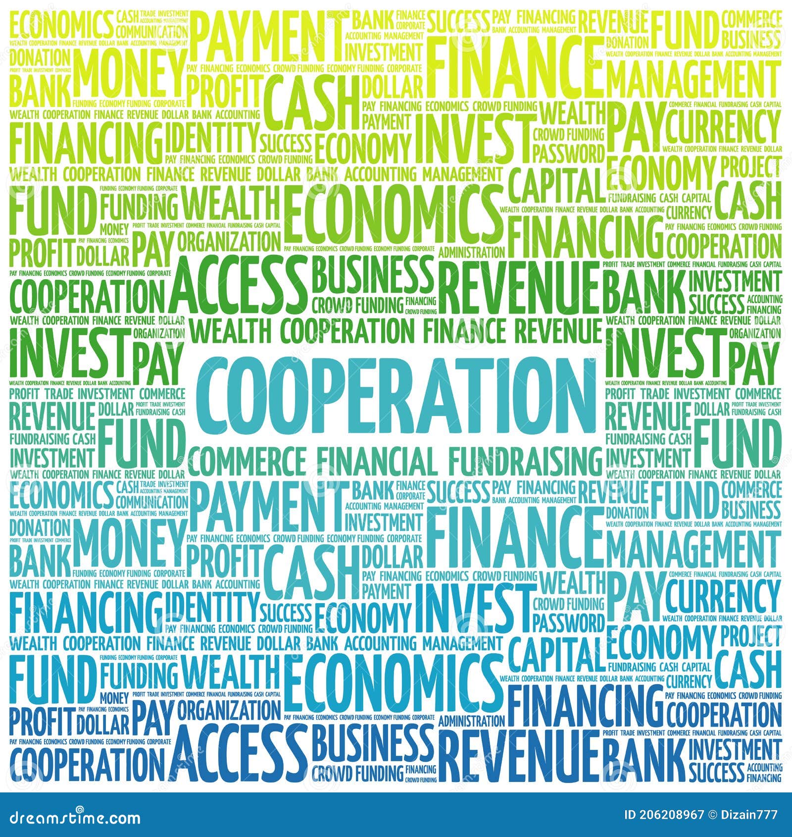 COOPERATION word cloud stock illustration. Illustration of handle ...