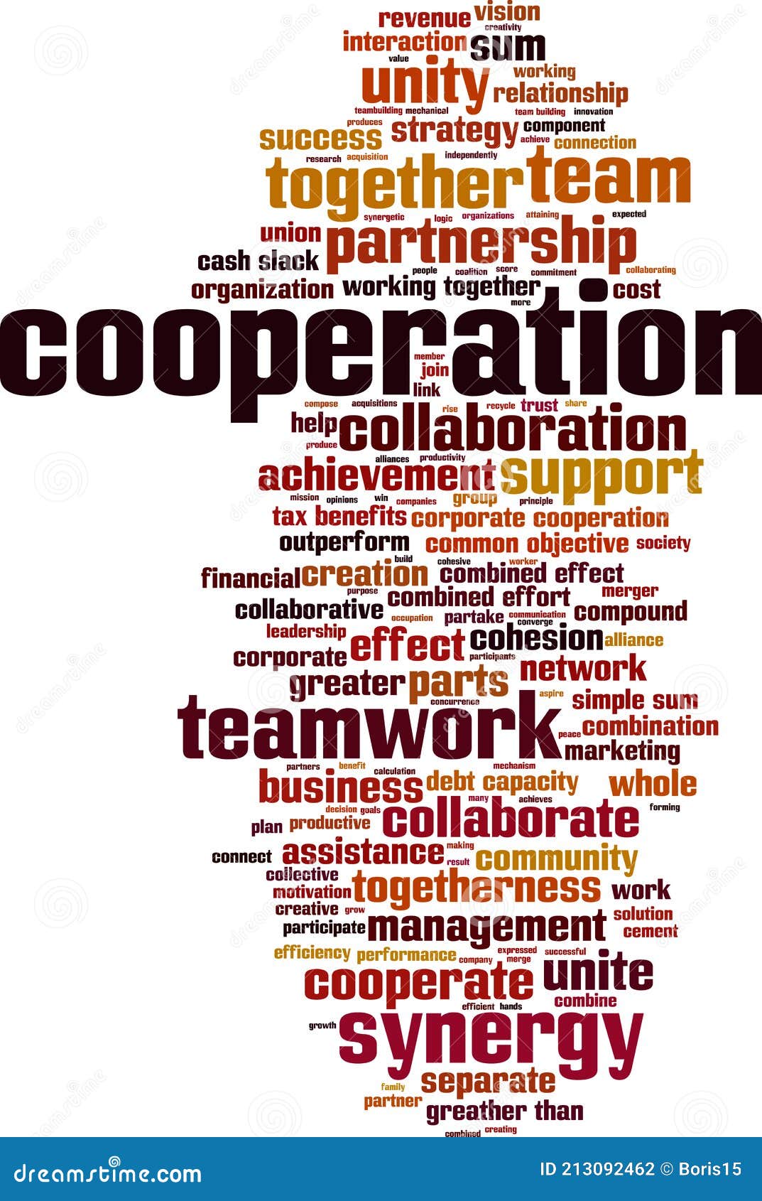 Cooperation word cloud stock vector. Illustration of parts - 213092462