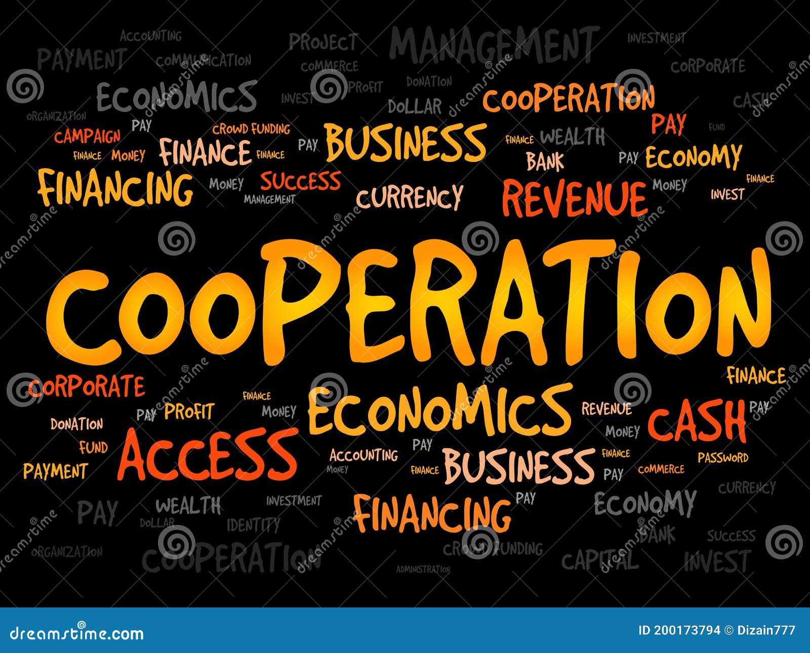 COOPERATION word cloud stock illustration. Illustration of handle ...