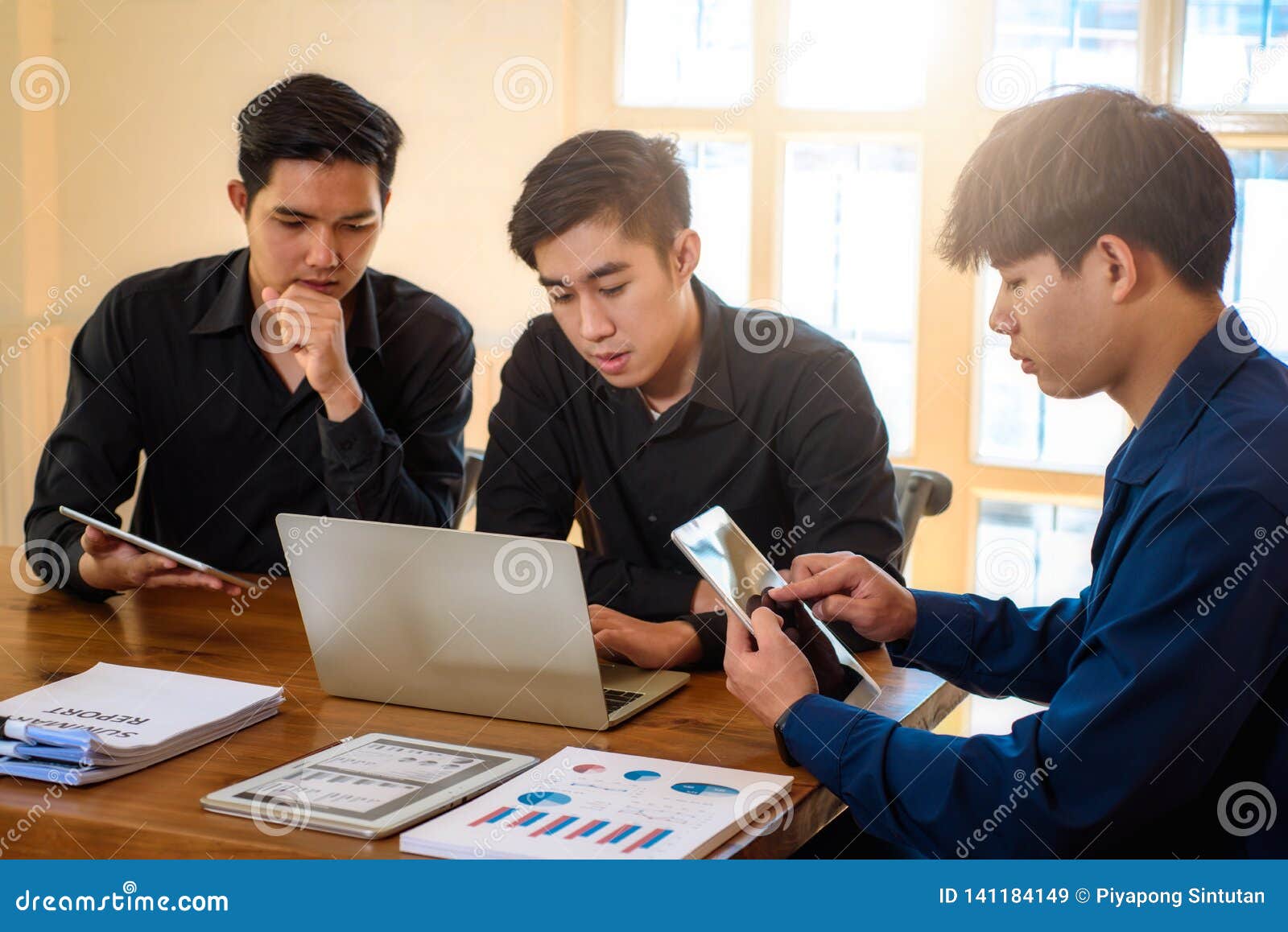 Cooperation at Working Group of Business Man for Meeting in Office ...