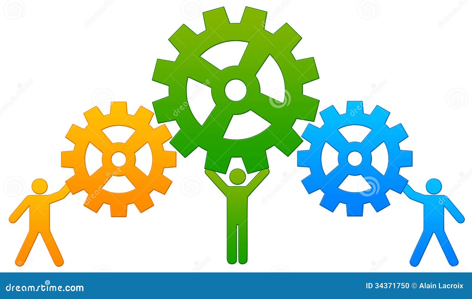 Cooperation stock illustration. Illustration of friends - 34371750