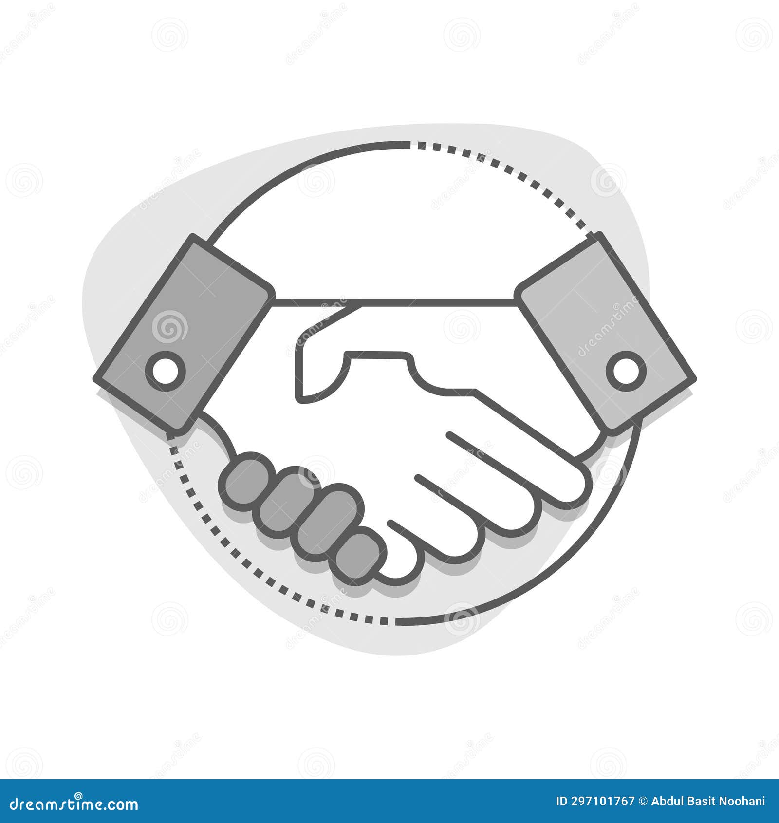 Collaborative Handshake Symbol. Stock Illustration - Illustration of ...