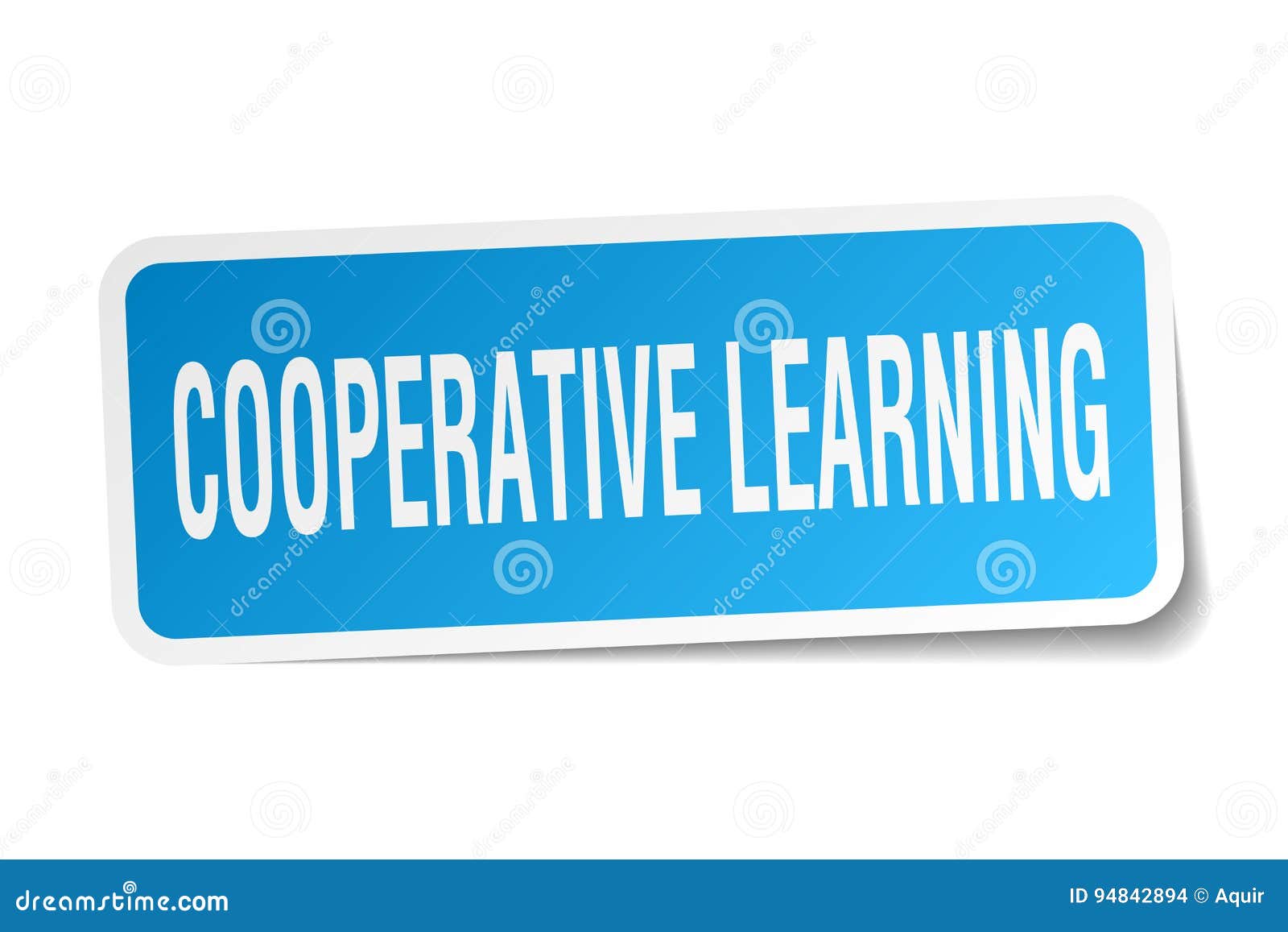 Cooperative Learning Square Sticker Stock Vector - Illustration of ...