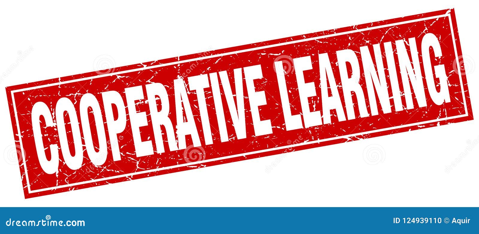 Cooperative learning stamp stock vector. Illustration of insignia ...