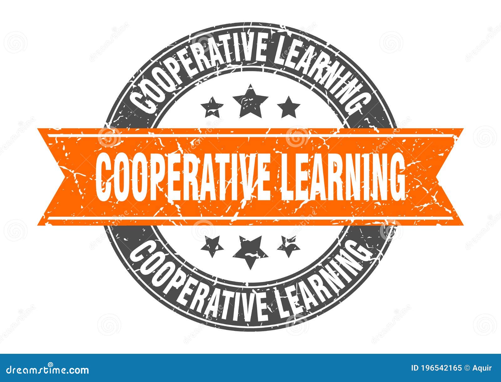 Cooperative learning stamp stock vector. Illustration of vignette ...