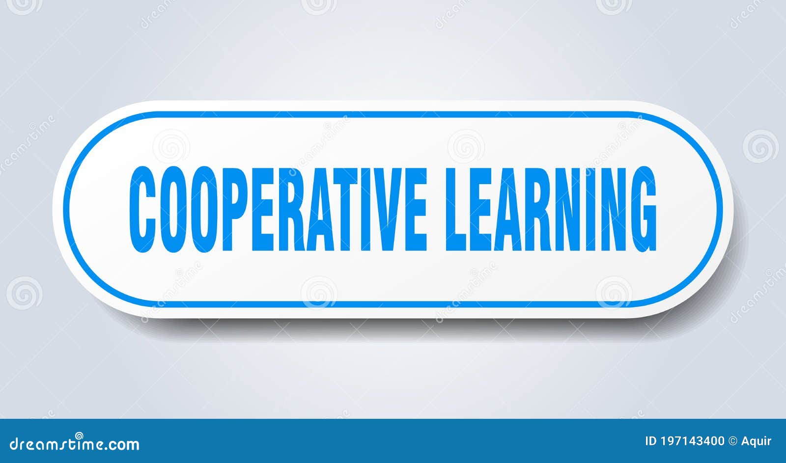 Cooperative Learning Sticker. Stock Vector - Illustration of rounded ...
