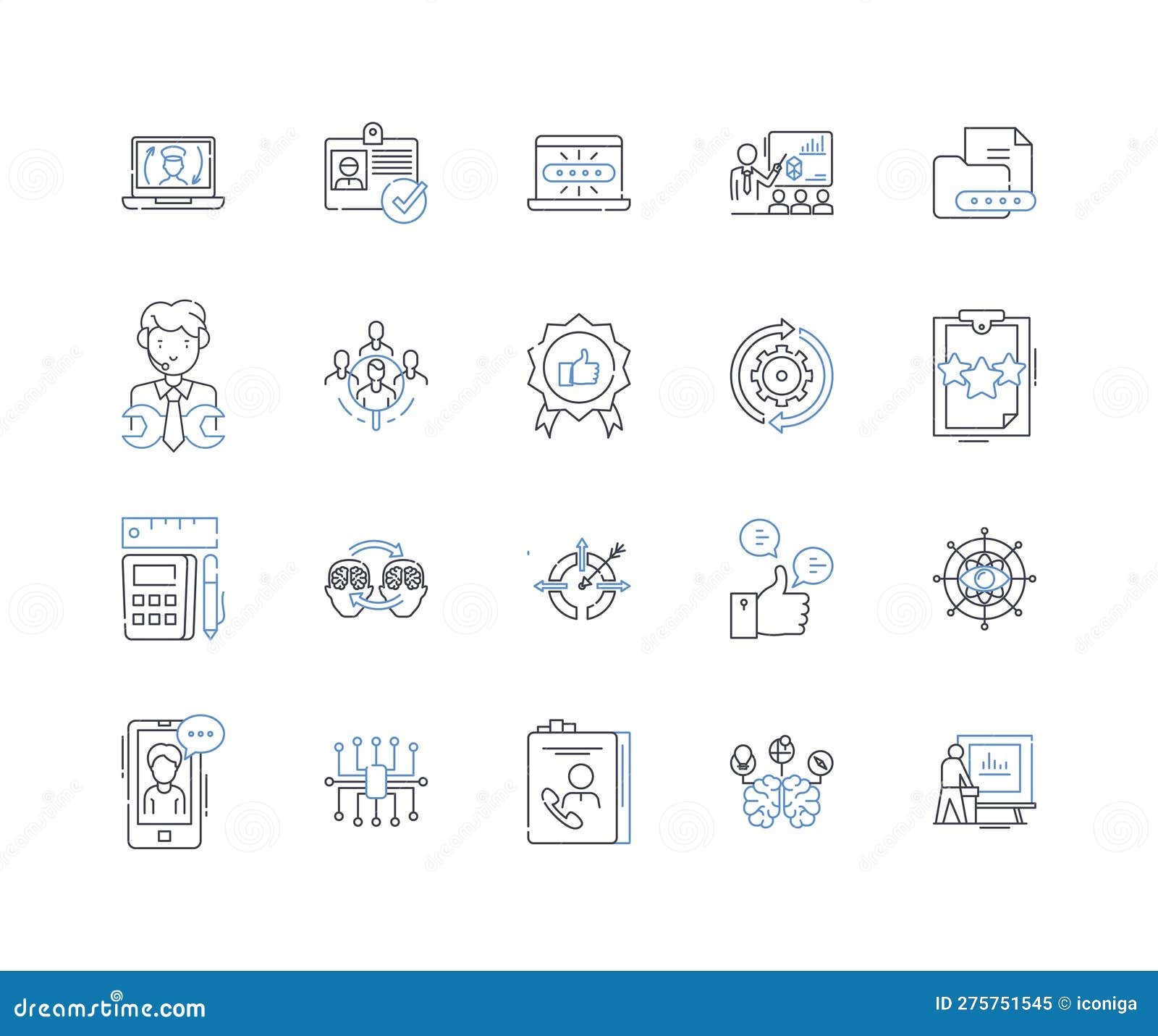 Cooperative Partnership Line Icons Collection. Collaboration, Unity ...