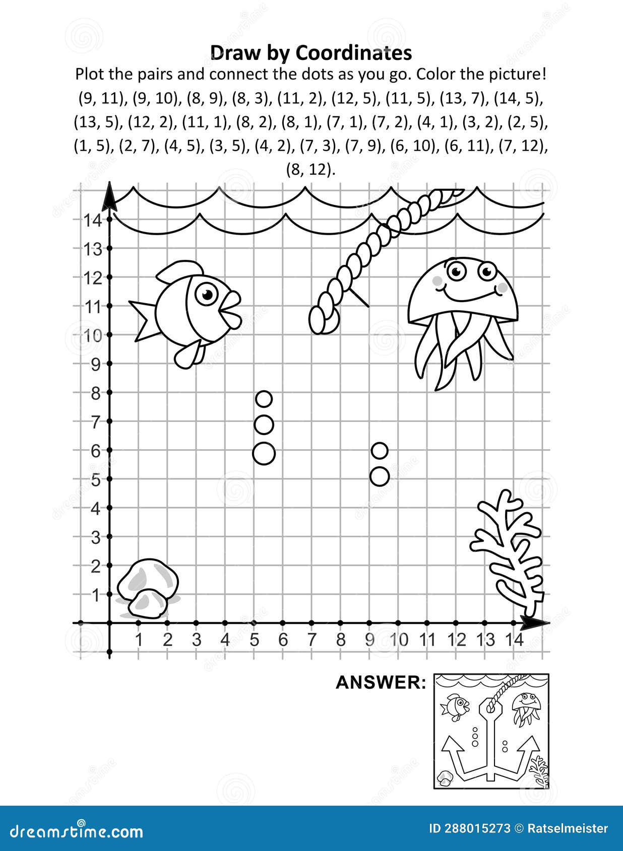 Coordinate Graphing, Or Draw By Coordinates, With Anchor Hidden Picture ... Coordinate Graphing, Or Draw By Coordinates, With Anchor Hidden Picture ...