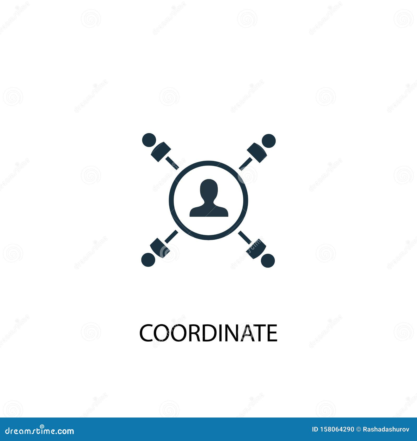 Coordinate Icon. Simple Element Stock Vector - Illustration of human ...