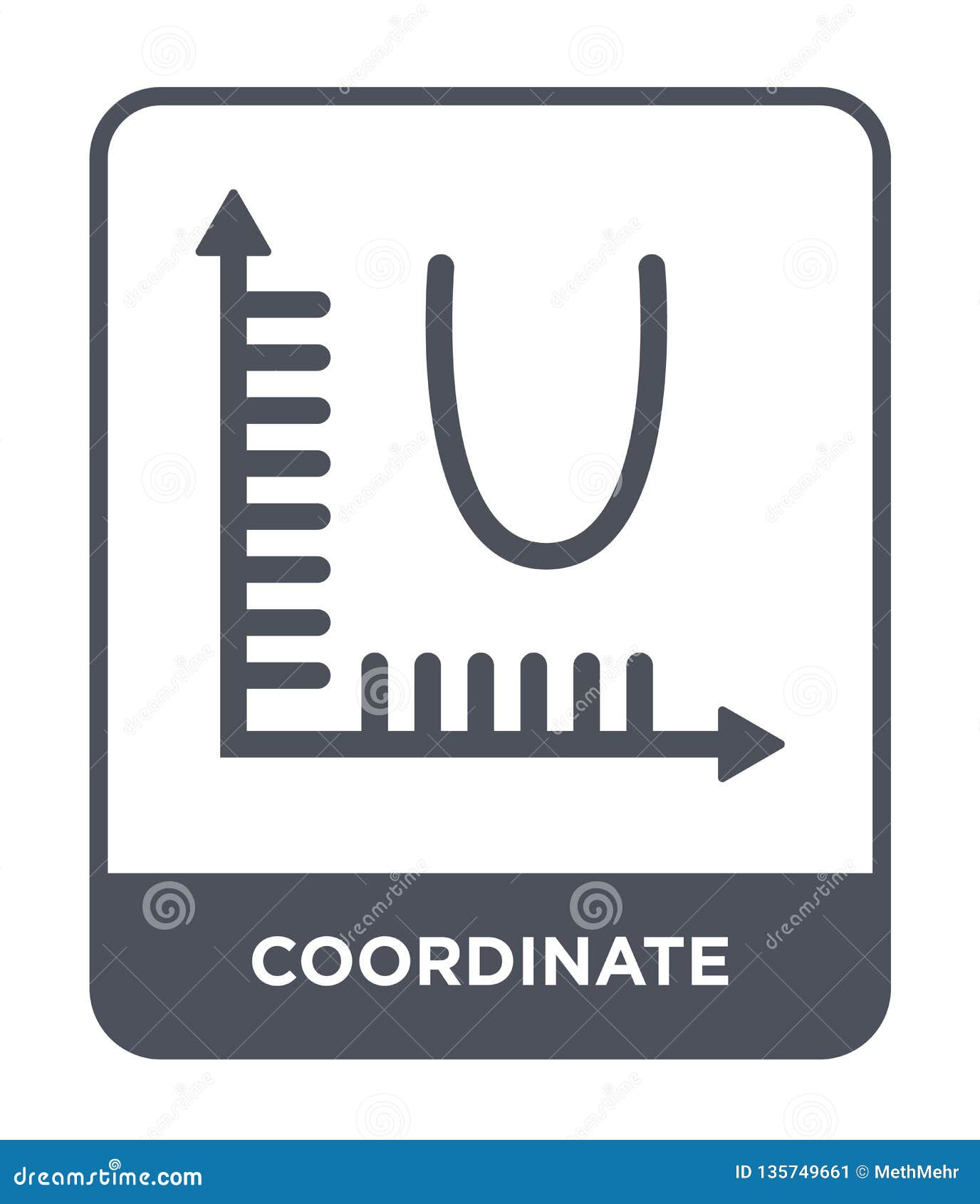 Coordinate Icon in Trendy Design Style. Coordinate Icon Isolated on ...