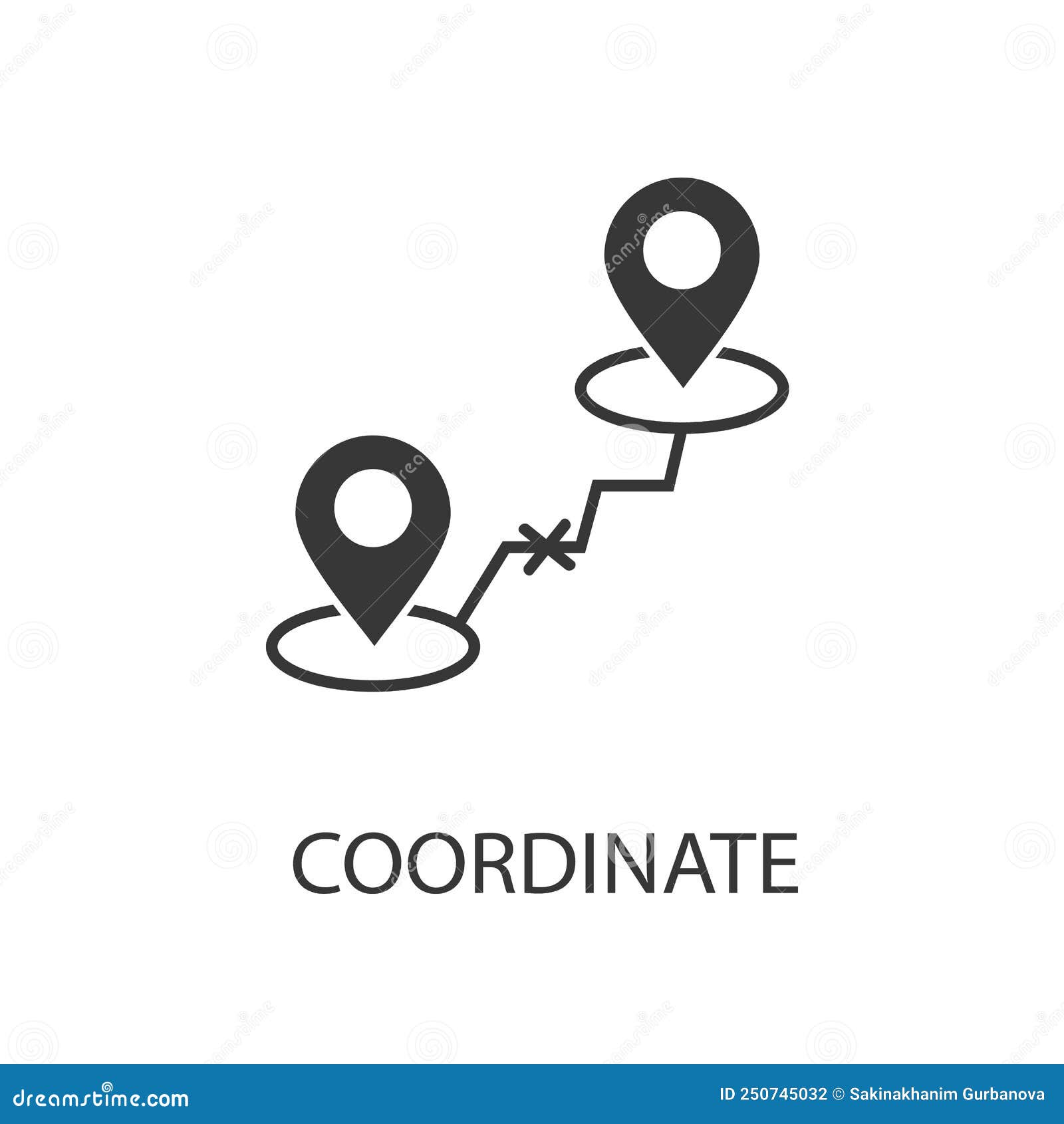 Coordinate Icon. Trendy Coordinate Logo Concept on White Background ...