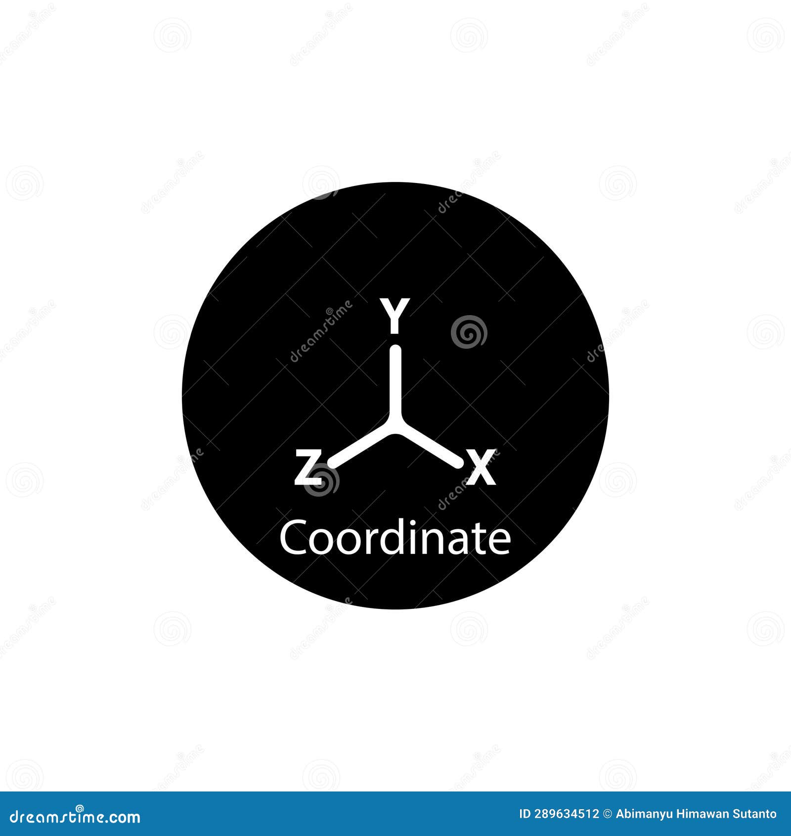 Coordinate icon vector stock illustration. Illustration of conceptual ...