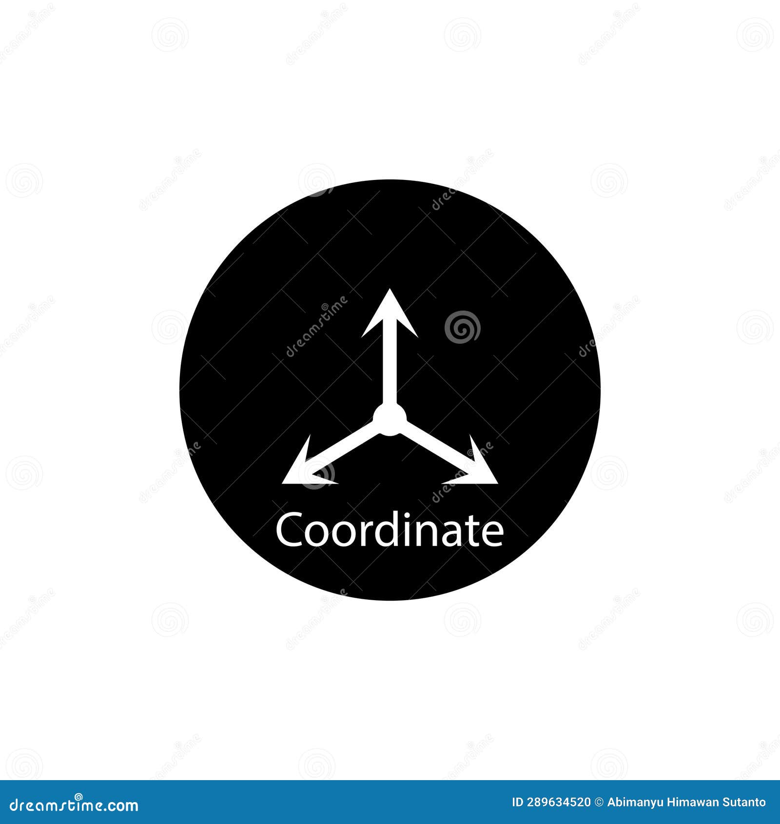 Coordinate icon vector stock illustration. Illustration of icon - 289634520