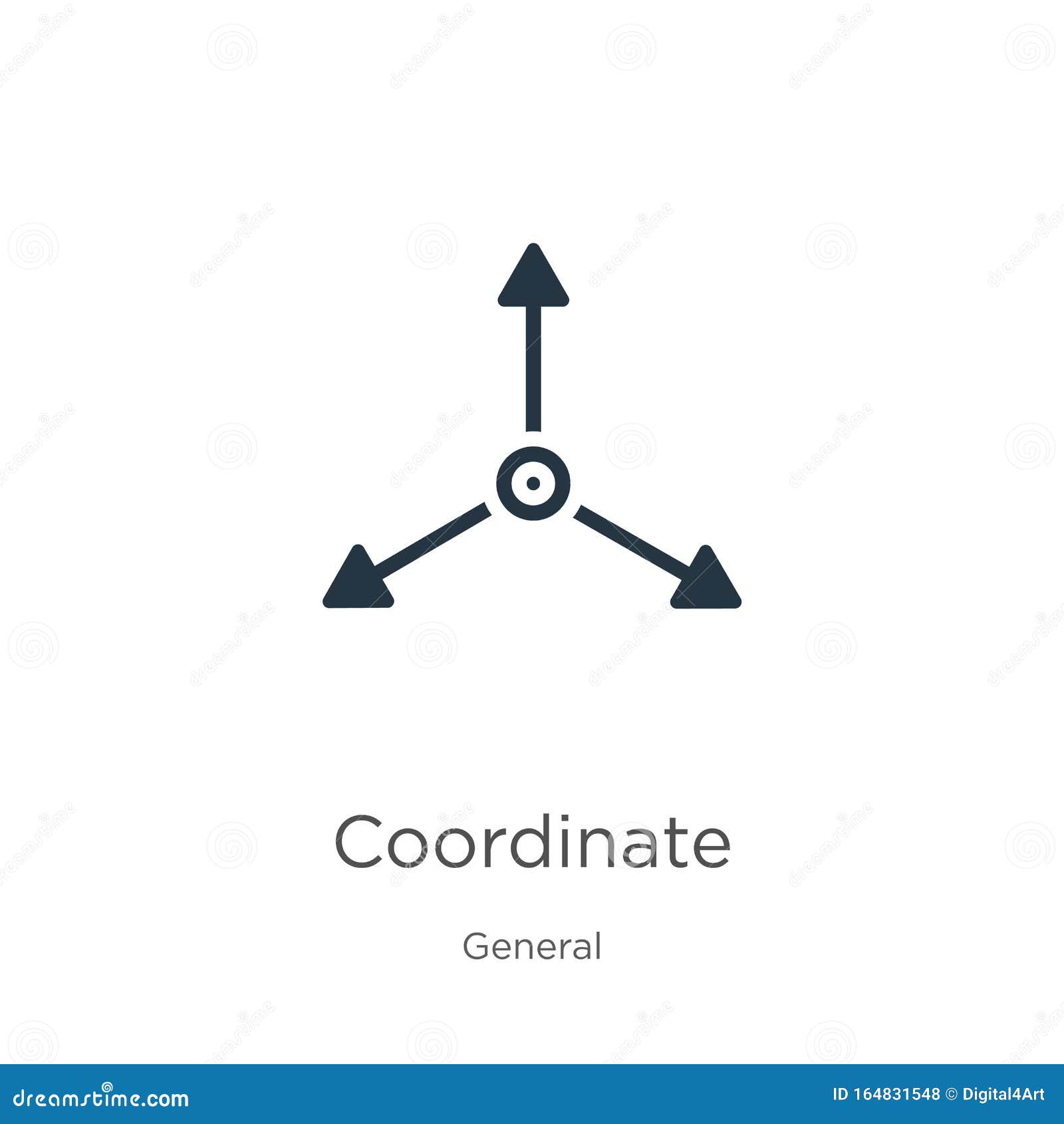 Coordinate Icon Vector. Trendy Flat Coordinate Icon from General ...