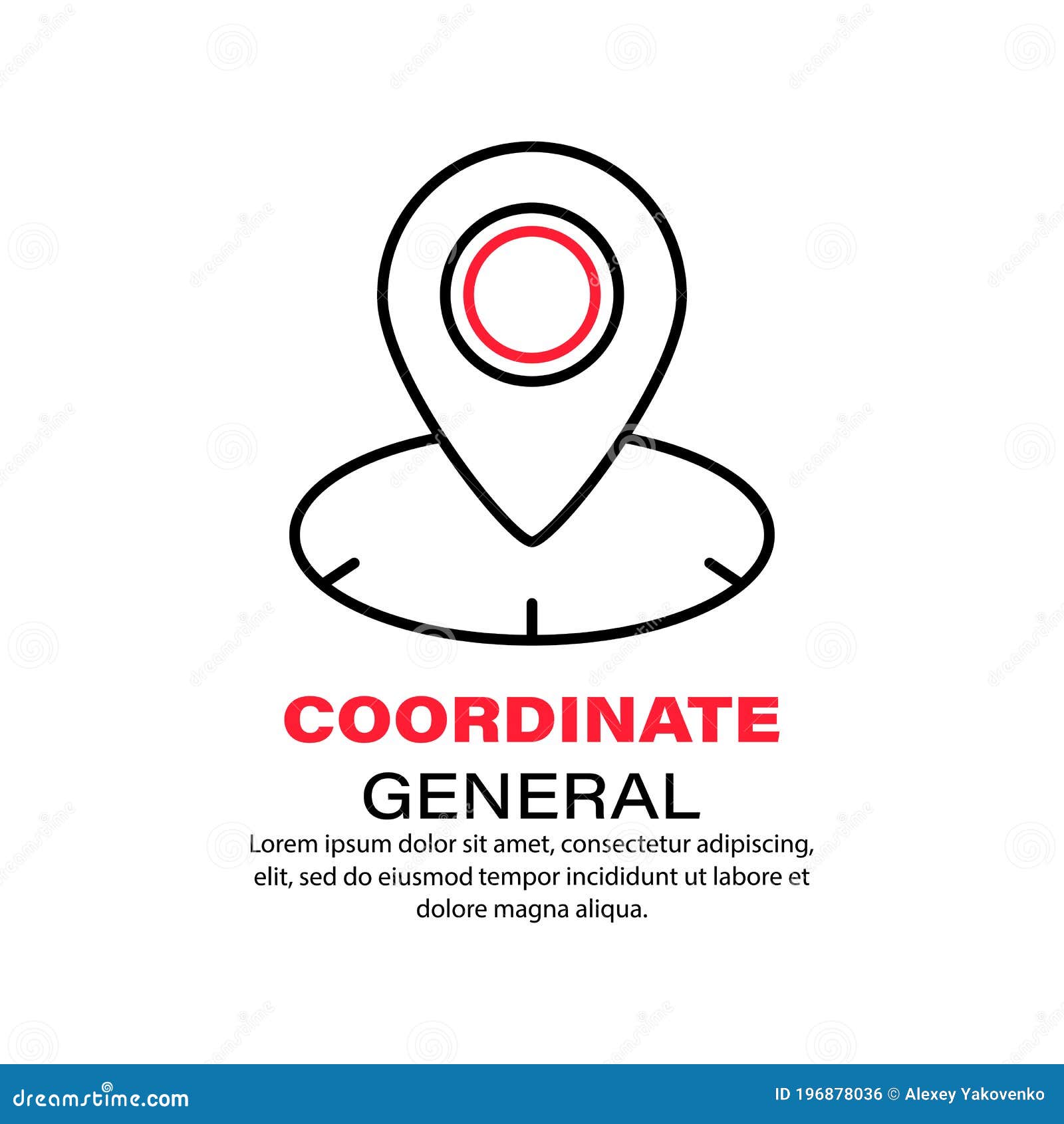 Coordinate Location Icon. GPS. Navigation. Vector On Isolated White ...