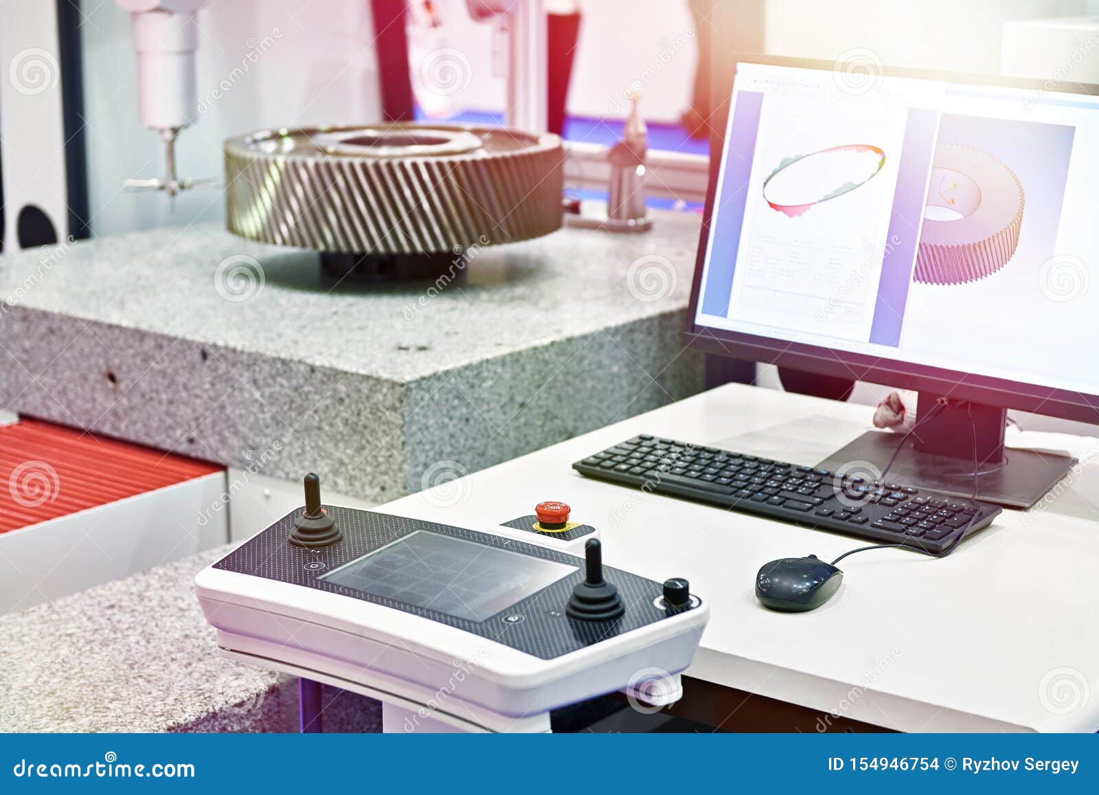 Coordinate Measuring Machine with Monitor Control Panel Stock Photo ...