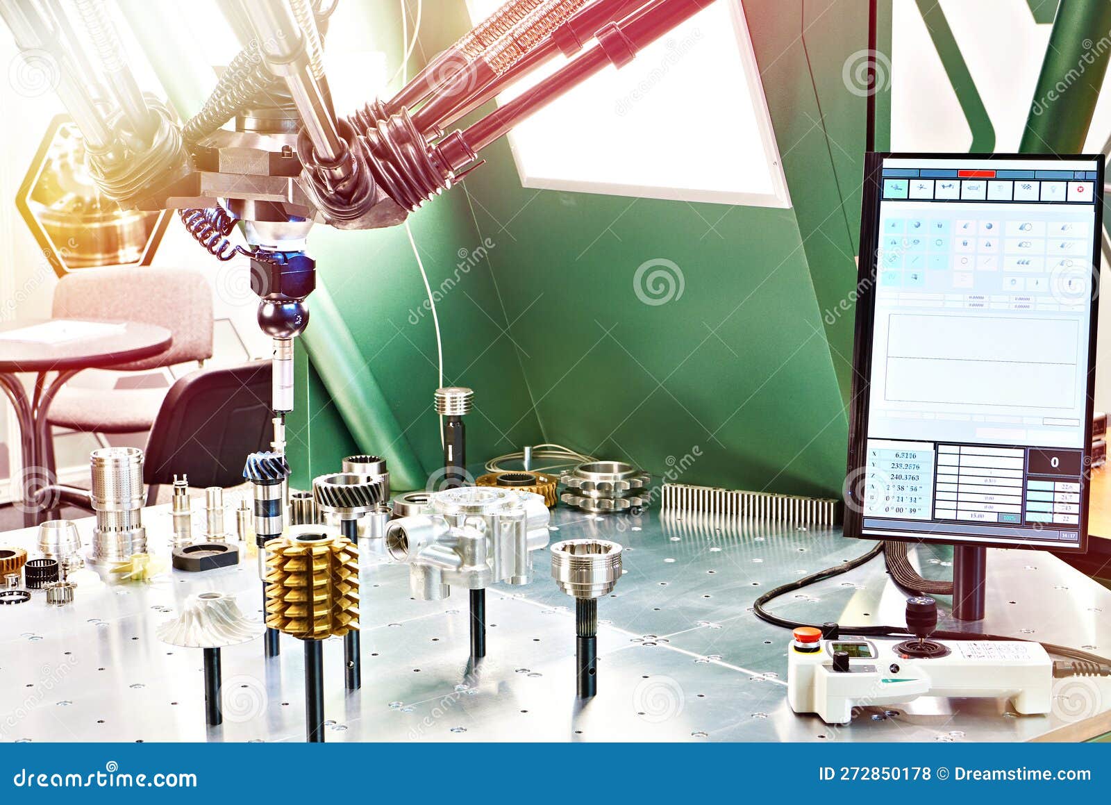 Coordinate Measuring Machine and Metal Details Stock Photo - Image of ...