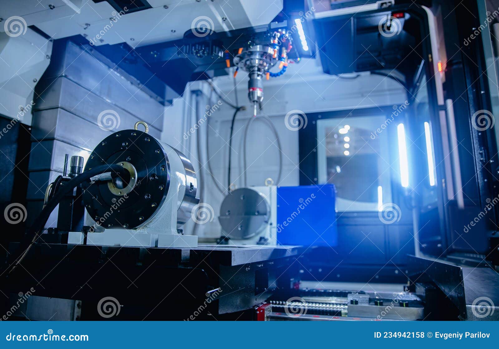 Coordinate Measuring Machine Probe CMM on Milling Work. Sensor Quality ...