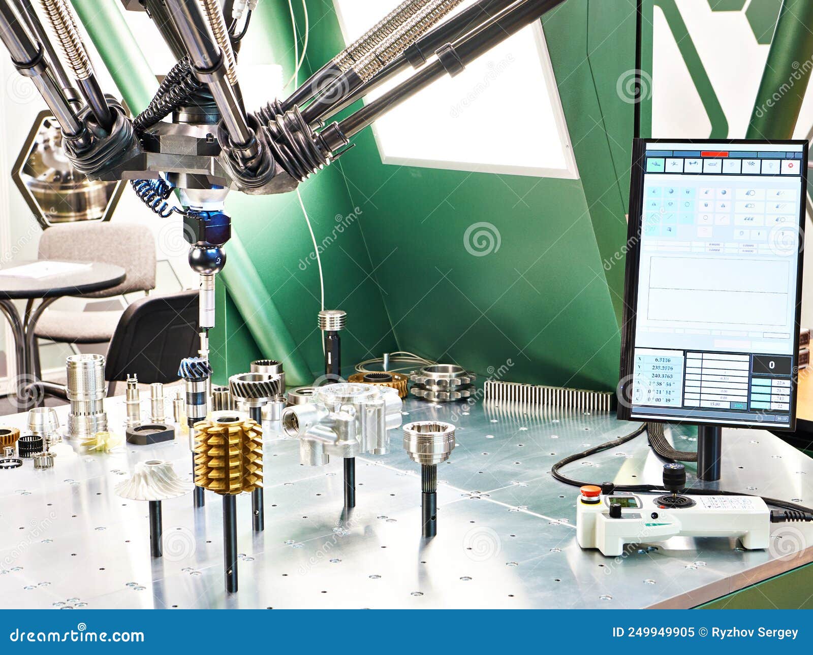 Coordinate Measuring Machine Stock Image - Image of monitor, maintain ...